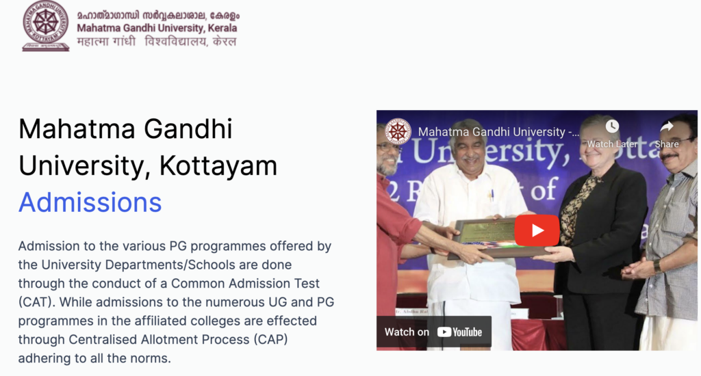 Mg Admission 2024-25 - Mgu Ug Cap Trial Allotment