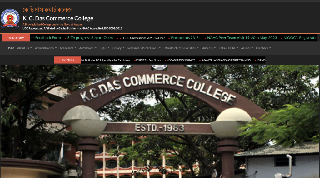 kcdccollege.ac.in Kc Das Commerce College Admission 2024-25