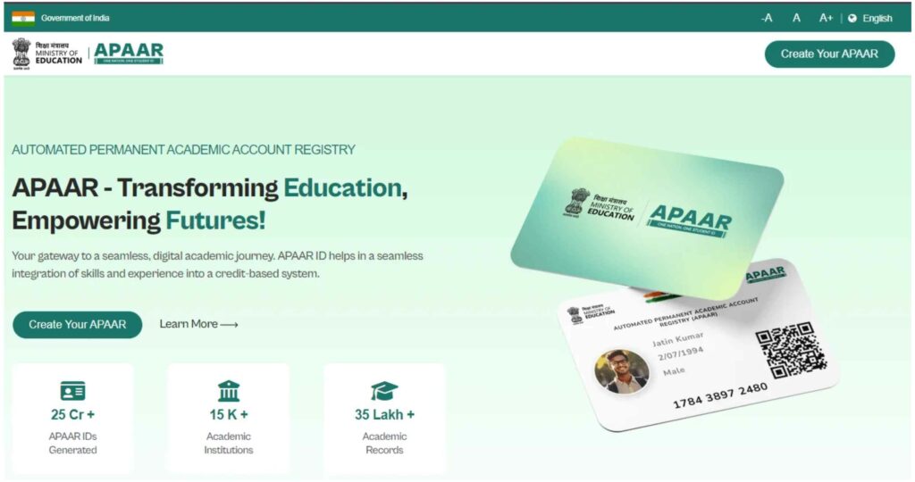 Apaar id Card Registration [Apar id Apply Online]