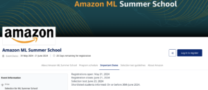 Amazon Ml Summer School 2025 Registration, Date, Shortlisted