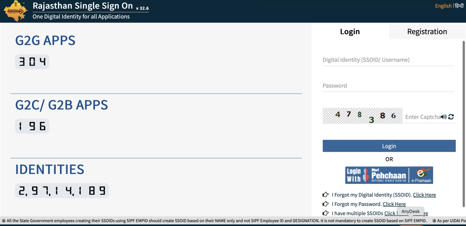 sso.rajasthan.gov.in SSO ID Dashboard login 88 [Ssoid, Sso log in]