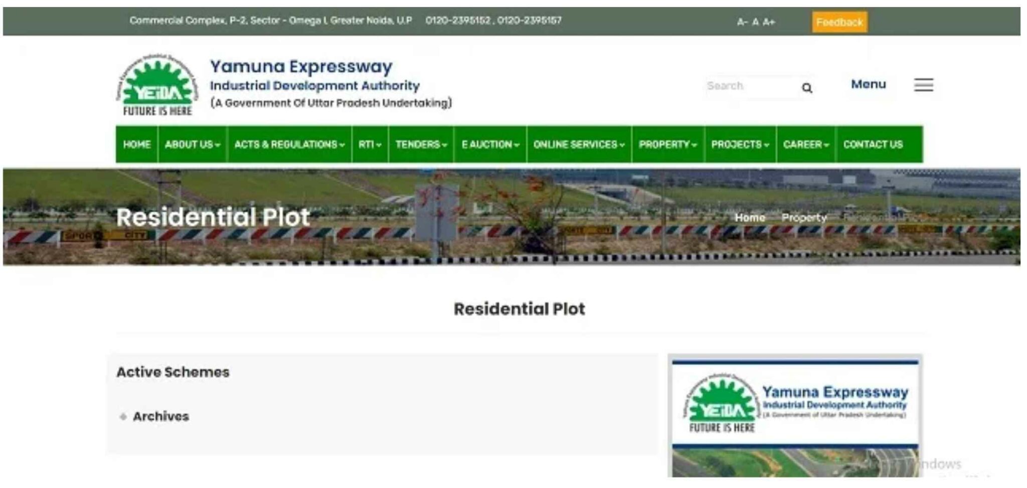 Yeida Residential Plot Scheme : Yamuna Expressway Authority