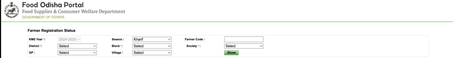 www.foododisha.in Food Odisha Portal, Registration Form, Status