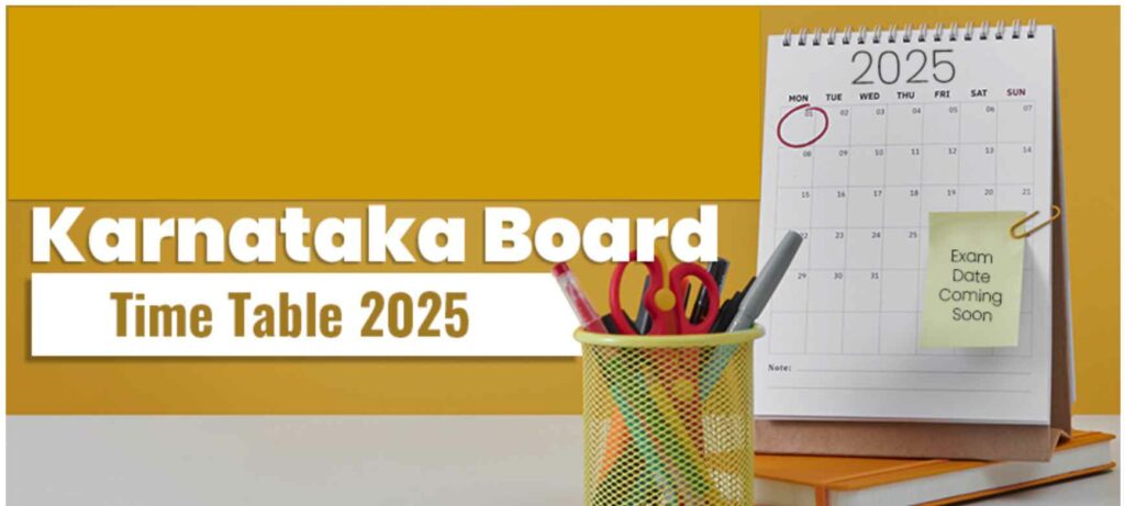 ⁠Karnataka 2nd Puc Exam Time Table 2025 : Theory, Practical Date