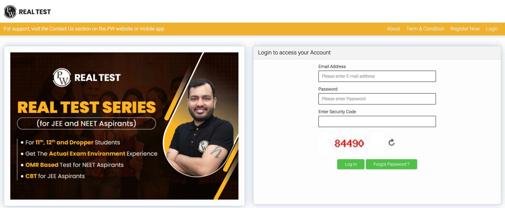 realtest.pw.live Registration Login 2025 : Pw Real Test, Helpline